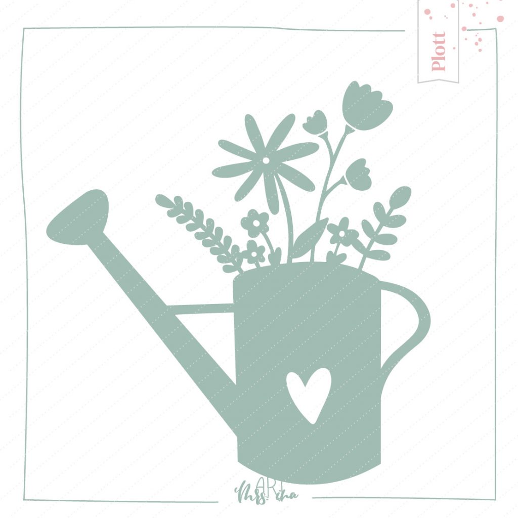 Plotterdatei "Gießkanne" - MrsARTina- Onlineshop für Plotterdateien